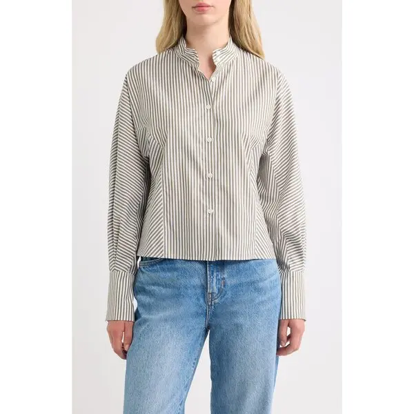 Rag & Bone Dustin Striped Cotton Poplin Shirt