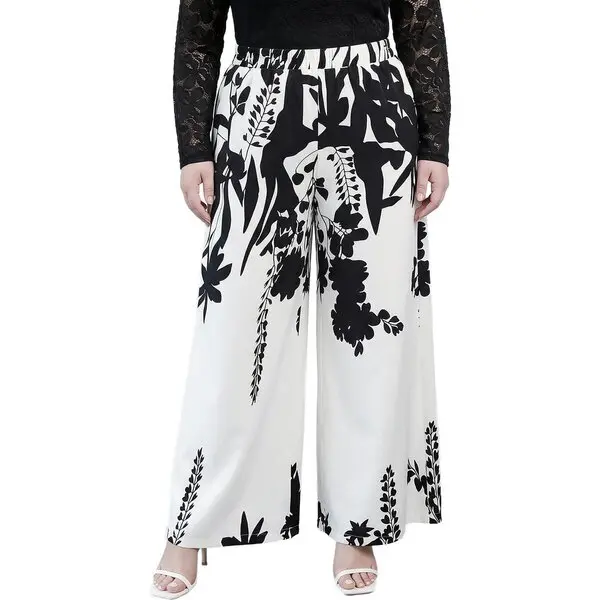 STANDARDS & PRACTICES Abstract Pull-on Wide Leg Pants