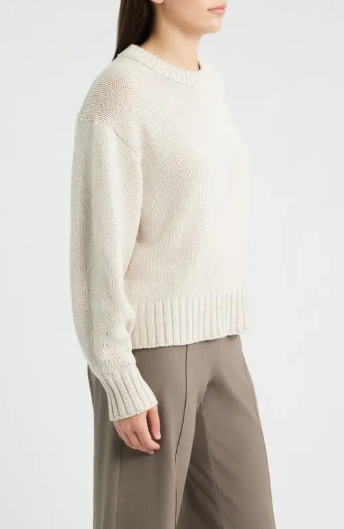 Eileen Fisher Organic Cotton Relaxed Fit Crewneck Sweater