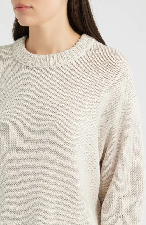 Eileen Fisher Organic Cotton Relaxed Fit Crewneck Sweater