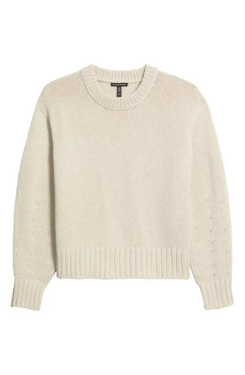 Eileen Fisher Organic Cotton Relaxed Fit Crewneck Sweater