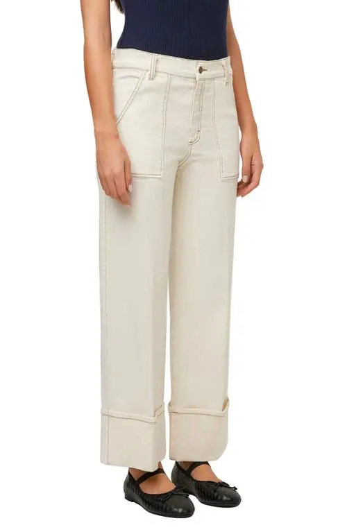 Fifteen Twenty Patch Pocket Wide Leg Cuffed Jeans