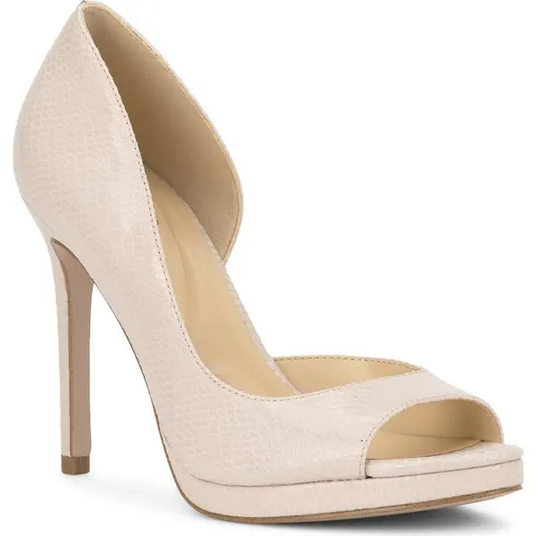 Jessica Simpson Kimli Half D'orsay Platform Pump - Chalk