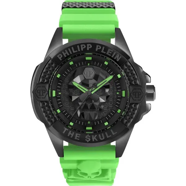 Philipp Plein The Skull Strap Watch - Ip Black