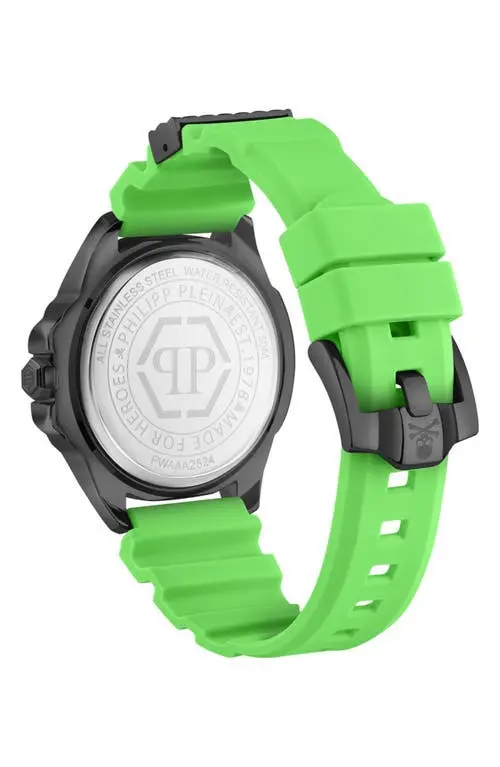 Philipp Plein The Skull Strap Watch - Ip Black