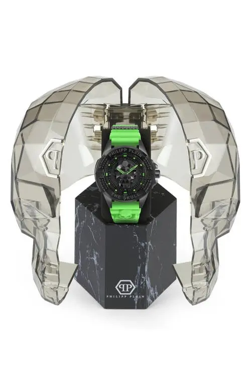 Philipp Plein The Skull Strap Watch - Ip Black