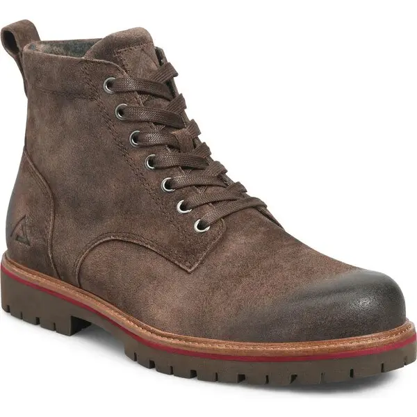 ALIGN Ryder Weatherproof Lugged Plain Toe Boot - Dark Brown