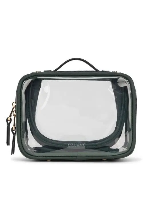 CALPAK Small Clear Cosmetics Case - Emerald