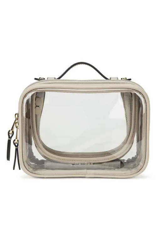 CALPAK Small Clear Cosmetics Case - Stone