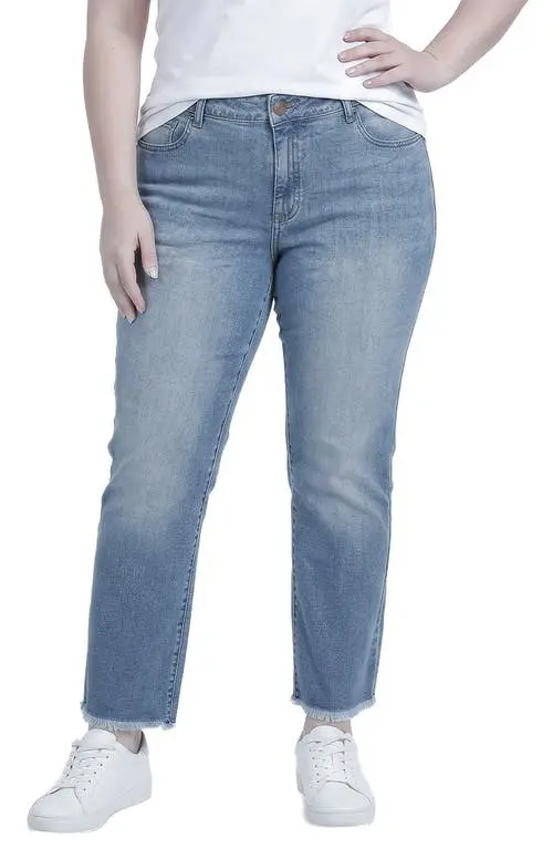 STANDARDS & PRACTICES Distressed Straight Leg Boyfriend Jeans