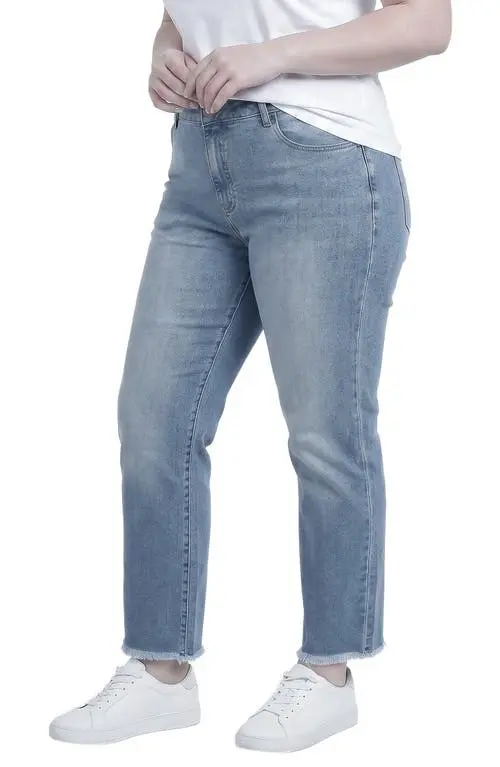 STANDARDS & PRACTICES Distressed Straight Leg Boyfriend Jeans