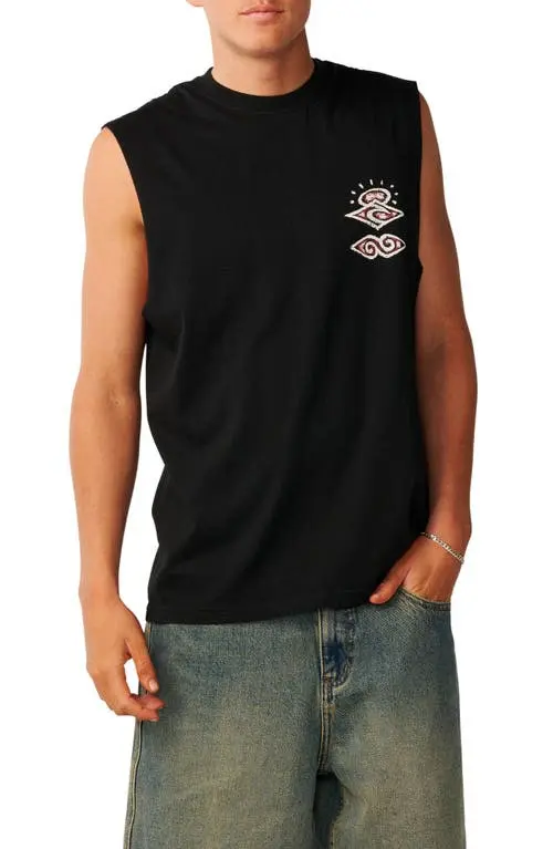 Rip Curl Disorder Yard Graphic Muscle T-shirt - Black