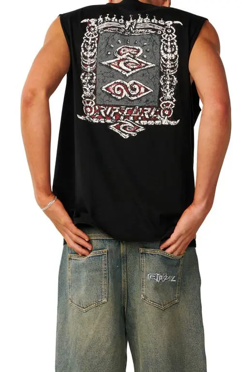 Rip Curl Disorder Yard Graphic Muscle T-shirt - Black