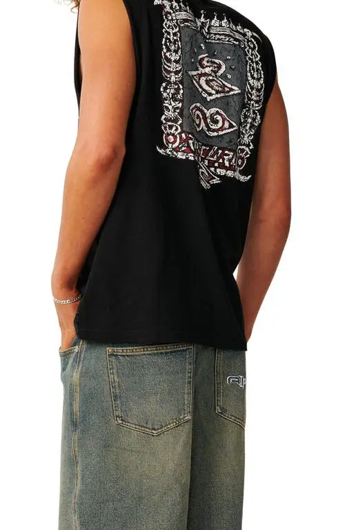 Rip Curl Disorder Yard Graphic Muscle T-shirt - Black