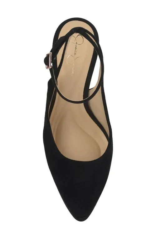 Jessica Simpson Nelica Ankle Strap Platform Pointed Toe Pump - Black