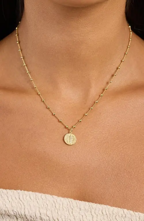 ATHRA LUXE Medallion Pendant Necklace - Gold
