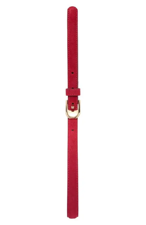 Mango Leather Belt - Red