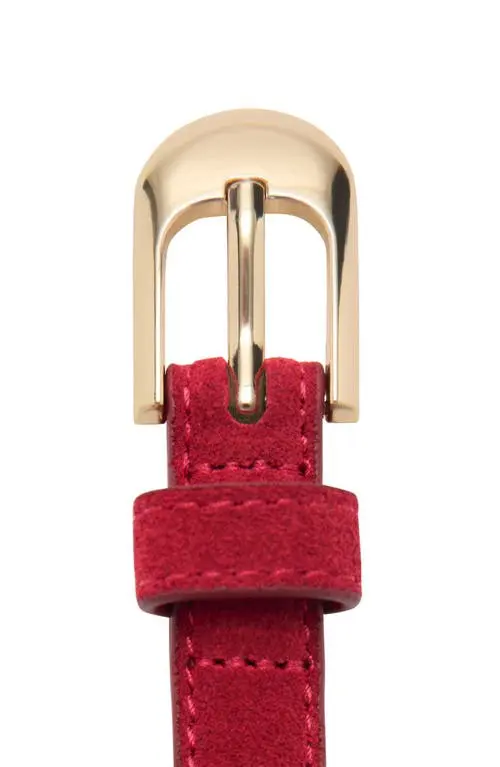 Mango Leather Belt - Red