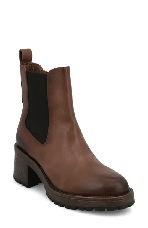 Mia Martelli Platform Chelsea Boot - Brown
