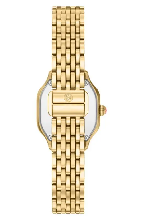 Michele Mini Meggie Mother-of-pearl & Diamond Bracelet Watch - Gold