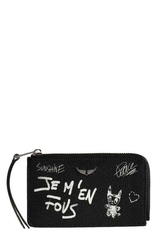 Zadig&Voltaire Arty Tag Leather Card Case