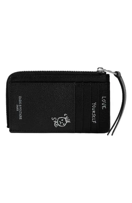 Zadig&Voltaire Arty Tag Leather Card Case
