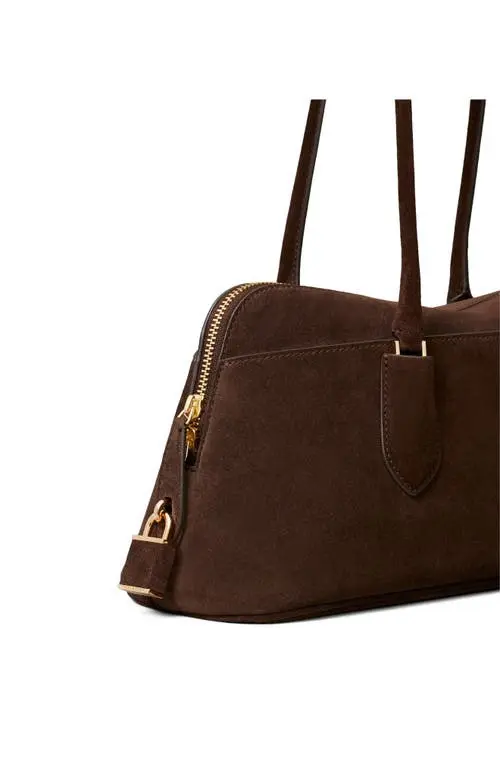 Tory Burch Lock Suede East-west Satchel