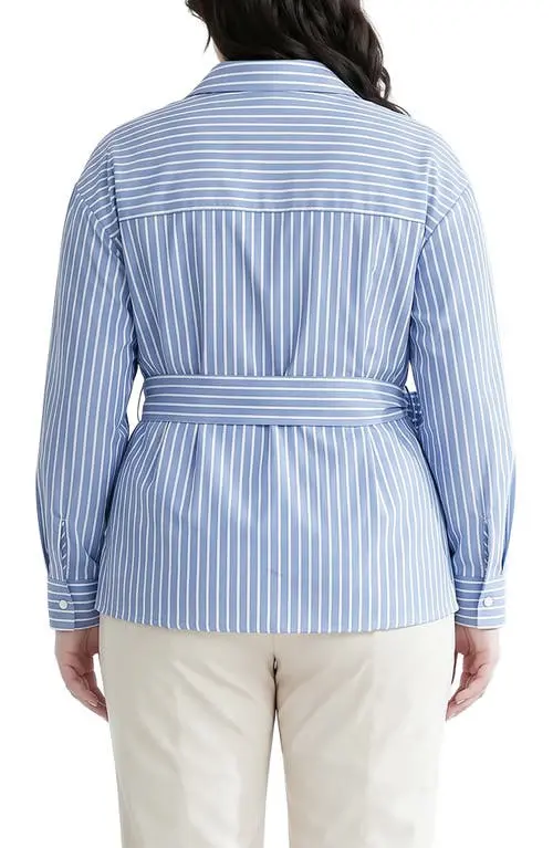 STANDARDS & PRACTICES Striped Wrap Front Shirt