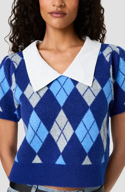 French Connection Koda Argyle Knit Combo Sweater