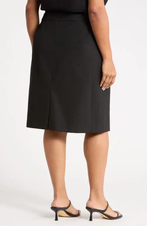 KASPER Pencil Skirt With Stretch - Black