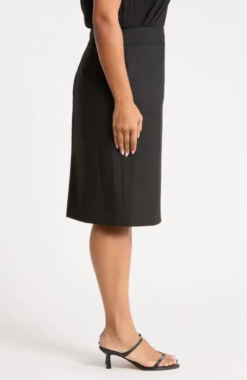 KASPER Pencil Skirt With Stretch - Black