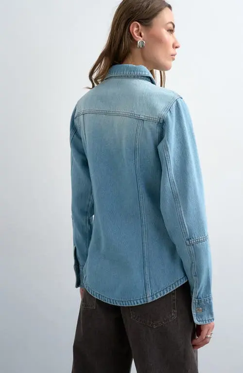 Topshop Seamed Denim Jacket