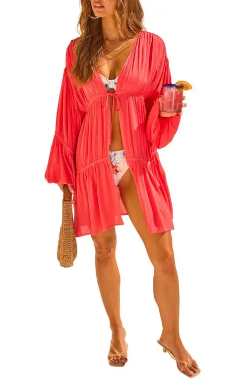 VICI Senara Ruched Cover-up Duster