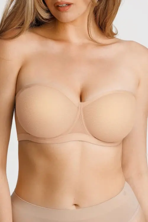 POPILUSH Non-slip Push-up Convertible Strapless Adejustable Bra - Cream