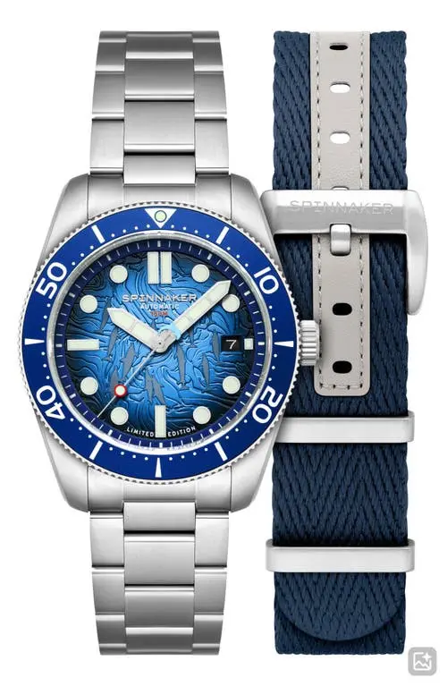 SPINNAKER Croft Midsize Automatic Diver Watch - Blue