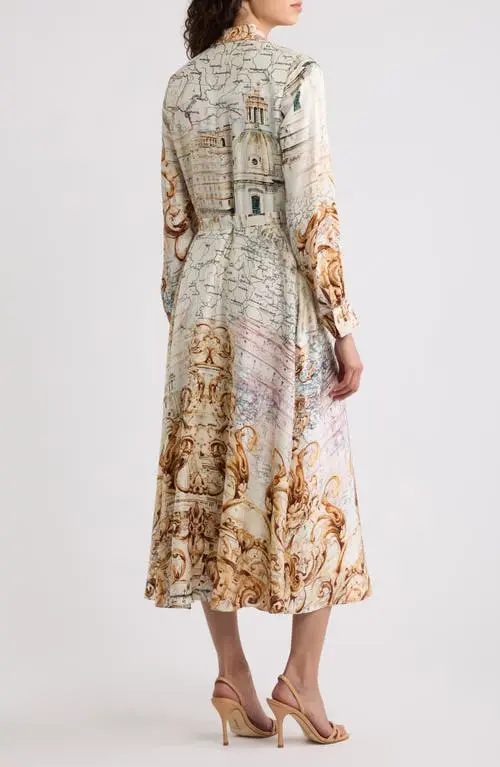 Elie Tahari Seraphine Belted Maxi Shirtdress