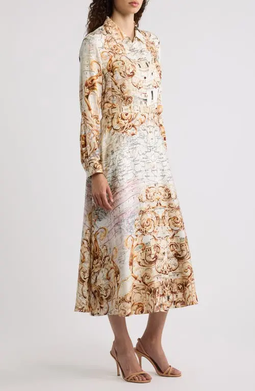 Elie Tahari Seraphine Belted Maxi Shirtdress