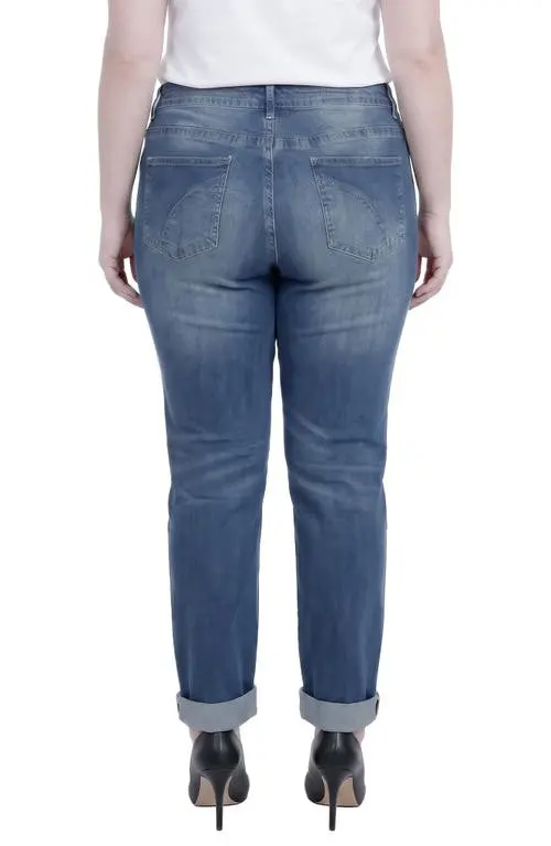 STANDARDS & PRACTICES Cuffed High Waist Straight Leg Jeans