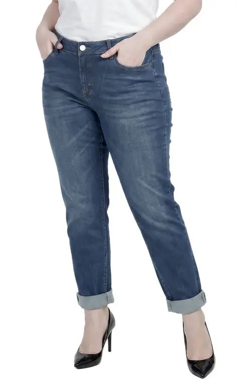 STANDARDS & PRACTICES Cuffed High Waist Straight Leg Jeans