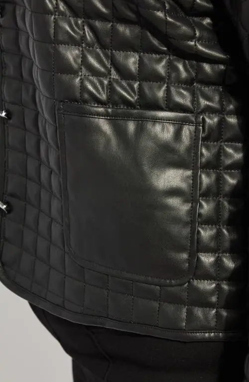 Lyssé Agnes Quilted Faux Leather Crop Jacket