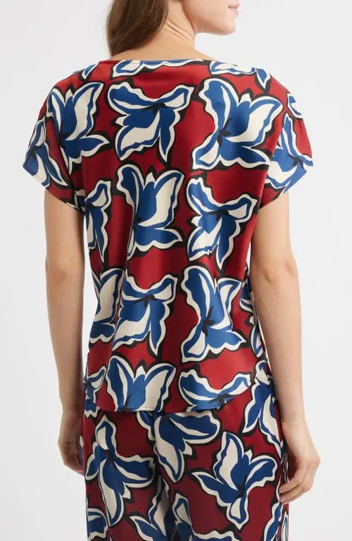 Anne Klein Cowl Neck Floral Top