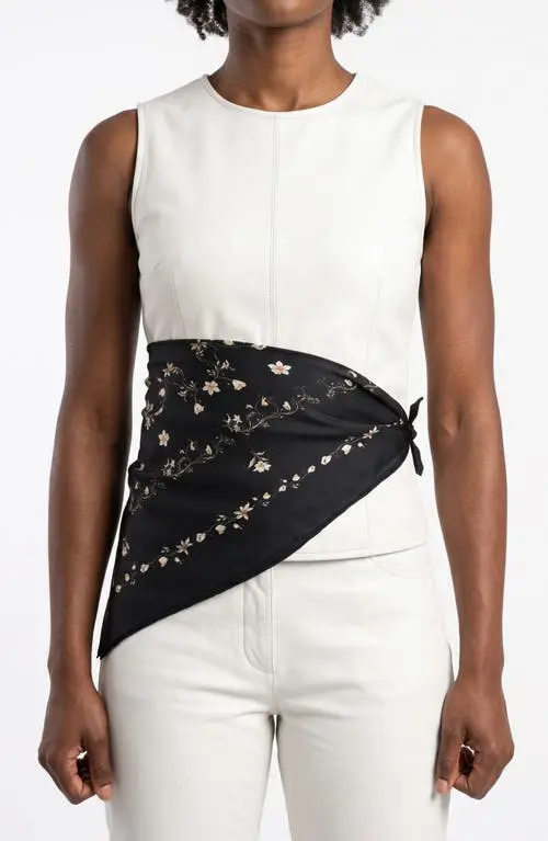 JESSIE ZHAO NEW YORK Starlit Bloom Double Sided Silk Scarf