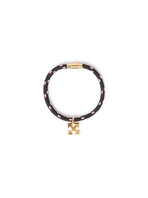 Off-White Rope Bracelet With Arrow Magnetic Clasp - Black