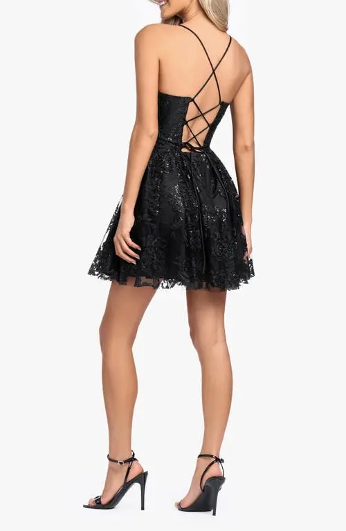 BLONDIE NITES Pinch Glitter Party Minidress