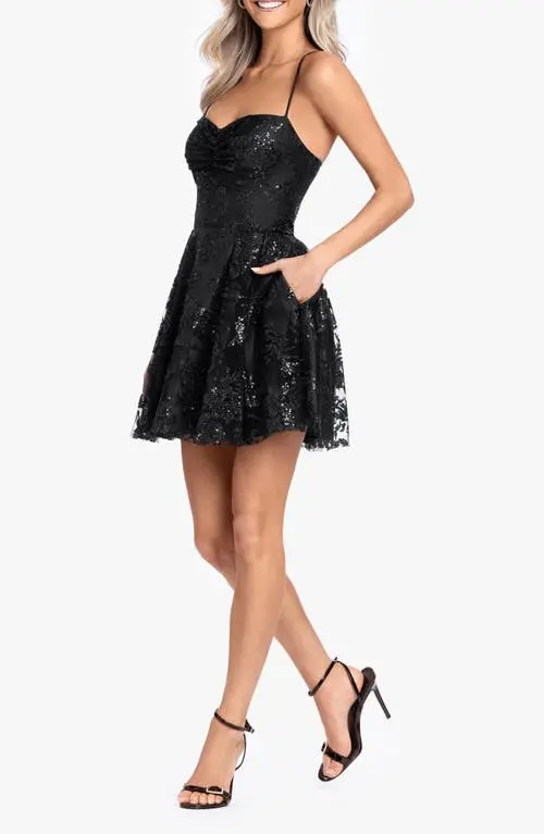 BLONDIE NITES Pinch Glitter Party Minidress