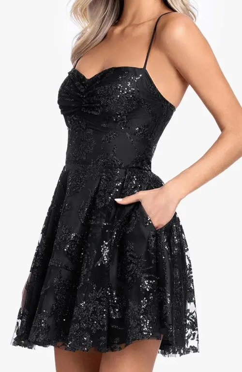 BLONDIE NITES Pinch Glitter Party Minidress