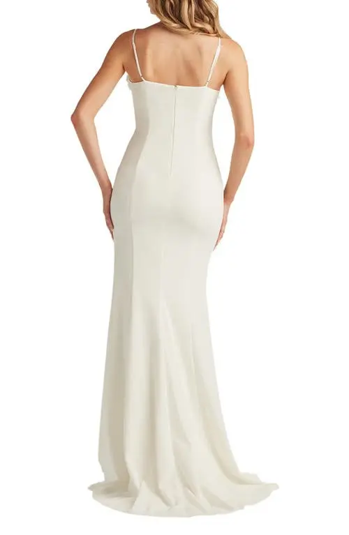 Tadashi Shoji 3d Flower Mermaid Gown