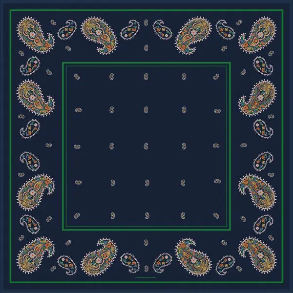 JESSIE ZHAO NEW YORK Paisley Nocturne Double Sided Silk Scarf - Blue