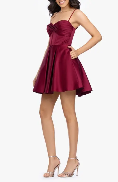 BLONDIE NITES Lace Back Fit & Flare Mini Dress