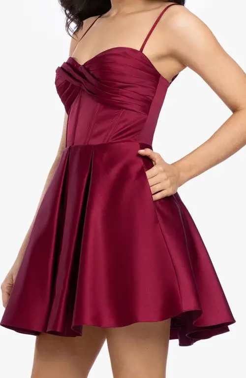 BLONDIE NITES Lace Back Fit & Flare Mini Dress